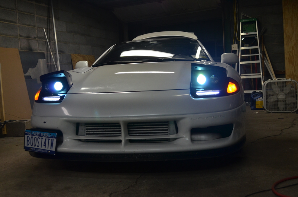 3000GT / Stealth / GTO - My LED snake eyes install - fog light controled